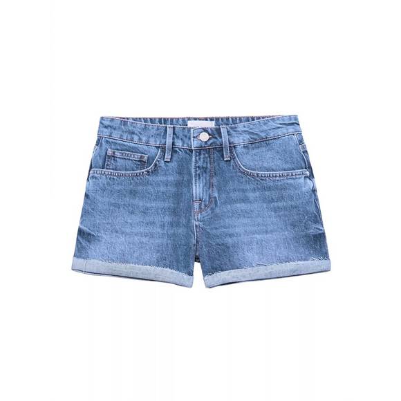 Frame Denim | Shorts | New Frame Le Grand Garcon Short In Blue | Poshmark